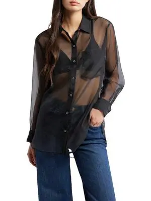Rails Sofiya Oversized Button-up Shirt - Black