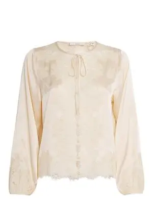 DÔEN Silk Satin Lucine Top - Ivory