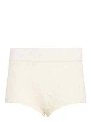 SKIMS Cable-knit Shorts - Ivory