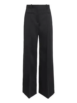 Claudie Pierlot Satin High-rise Straight Trousers - Black