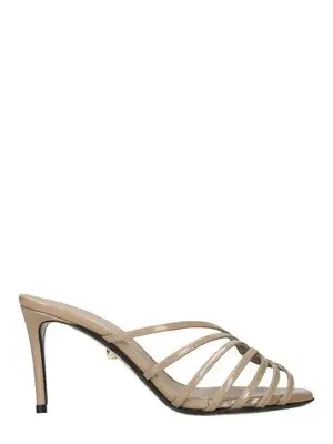 ALEVI MILANO Patent Leather Miriam Heeled Mules - Nude