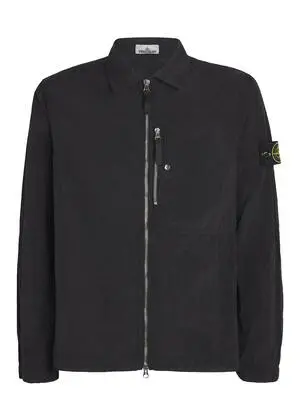 Stone Island Nylon Compass Oversized Shirt Jacket - Black