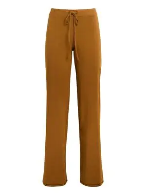 SKIMS Cotton Jersey Straight Leg Track Pants - Brown
