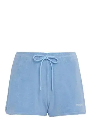 Hunza G Cotton Terry Towelling Shorts Blue