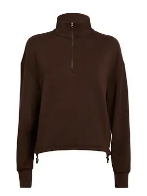 Varley Jersey Half-zip Sian Sweatshirt - Brown