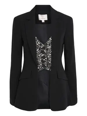 Cinq À Sept Cynthia Embellished-panel Blazer - Black