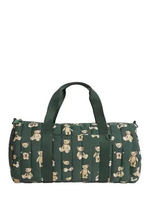 Harrods Quilted Henry Bear Duffle Bag - Ivory