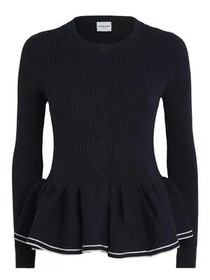 Claudie Pierlot Peplum-hem Cardigan - Blue