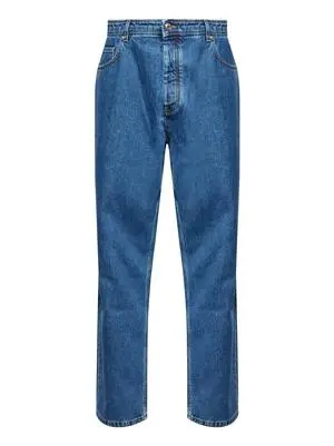 Maison Kitsuné Loose-fit Straight Leg Jeans - Blue