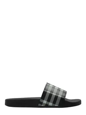 Burberry Rubber Slides - Black