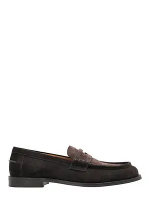 Emporio Armani Leather Loafers - Brown