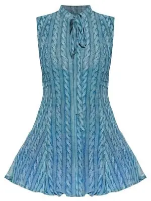 AVAVAV Sleeveless Mini Dress With Flared Skirt - Blue