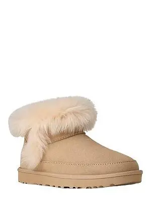 Pink Ugg® Classic Ultra Mini Chalet Boots - Beige