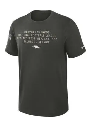 Nike Denver Broncos Salute To Service Slub Dri-fit Nfl T-shirt - Green