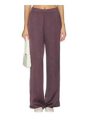 PERFECTWHITETEE Camile Wide Leg Pant - Cocoa