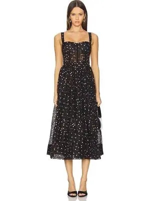 Cara Cara Pheobe Midi Dress - Stamped Dot Black
