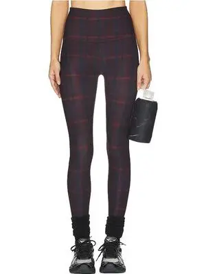 Beyond Yoga Beyond Yoga Softmark High Waisted Midi Legging In Brown. Dark Cherry Prep Plaid