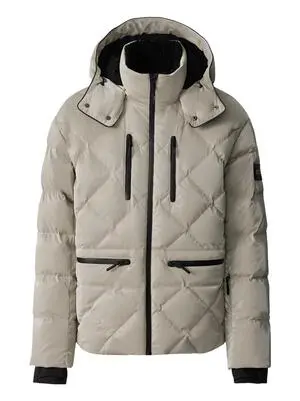 Mackage Cillian-Glo High-Gloss Down Ski Jacket Taupe