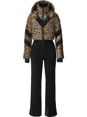 Mackage Fitted Bonded Fleece Ski Suit - Cheetah