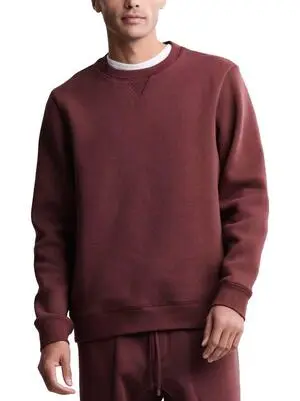 Barefoot Dreams Fleece Crewneck Sweatshirt - Deep Aubergine
