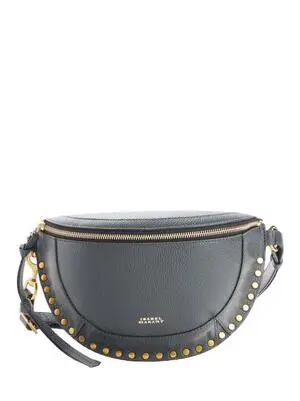Isabel Marant Skano Stud Leather Belt Bag - Asphalt