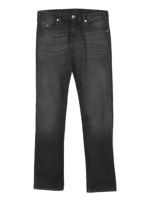Emporio Armani Straight-leg Trousers - Black