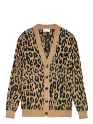 A PAPER KID Leopard Print Cardigan - Neutrals