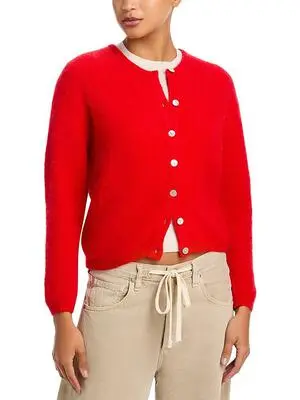 American Vintage Button Cardigan Bright Red