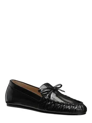 STUART WEITZMAN Britt Bow Loafer Flats - Black