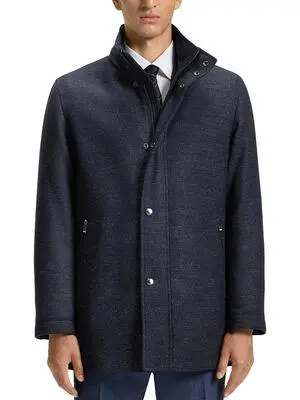 Hugo Boss Camron Relaxed Fit Coat - Dark Blue
