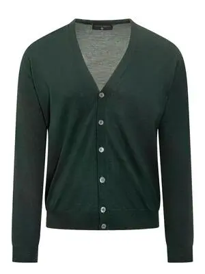 FILIPPO DE LAURENTIIS Buttoned Cardigan Green