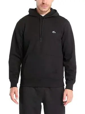 Lacoste Logo-appliqué Hoodie - Black