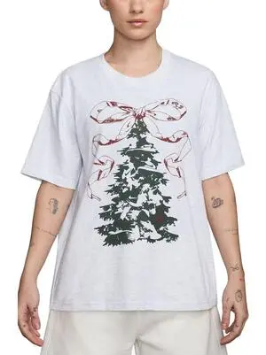 JORDAN Jordan Christmas Tree Graphic T-Shirt Birch Heather/midnight Green