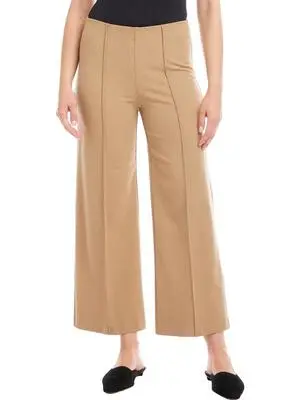 Karen Kane Pintuck Crop Wide Leg Pants - Camel