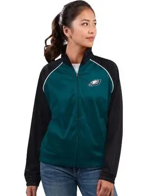 G-III 4HER BY CARL BANKS Philadelphia Eagles Replay Full-zip Track Jacket - Green