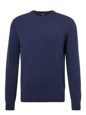 Zegna Cashmere Crewneck Sweater - Blue