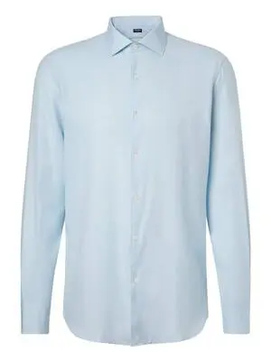 Zegna Cotton And Cashmere Shirt - Blue