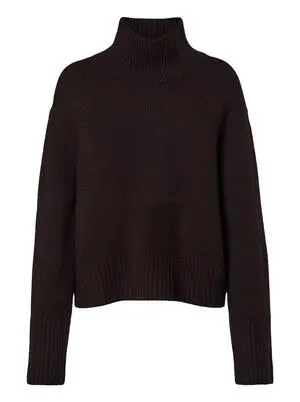 LISA YANG Fleur Cashmere Turtleneck Sweater - Brown