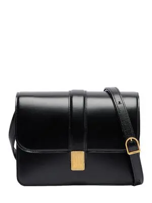 Khaite Blake Leather Crossbody Bag - Black