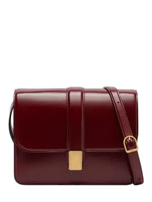 Khaite Blake Leather Crossbody Bag - Burgundy