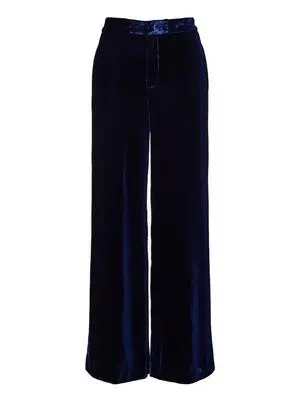 Etro Velvet Wide-leg Trousers - Blue