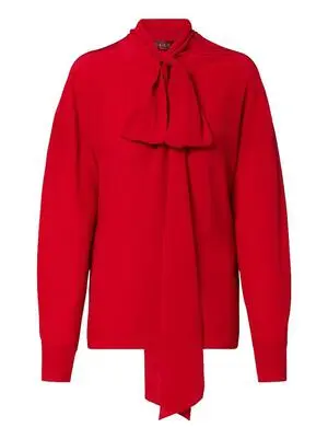 Gucci Bow-detail Silk Blouse - Red