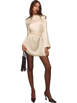 REFORMATION Astrid Silk Dress - Ivory