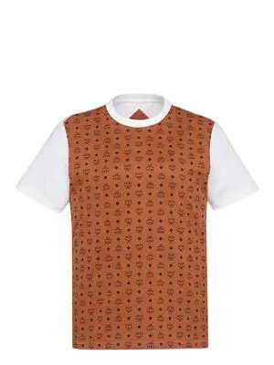 Mcm Monogram Print T-shirt - Cognac