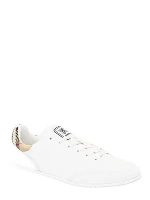 Burberry Check Low Top Sneakers - White