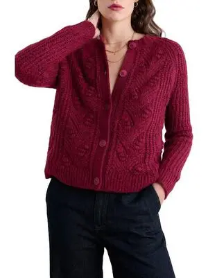 SEASALT CORNWALL Sand Thistle Wool & Mohair Blend Cardigan - Knit Melange Jam
