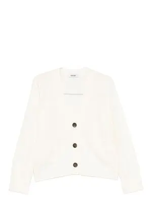 BASE Wool Blend Cardigan - White