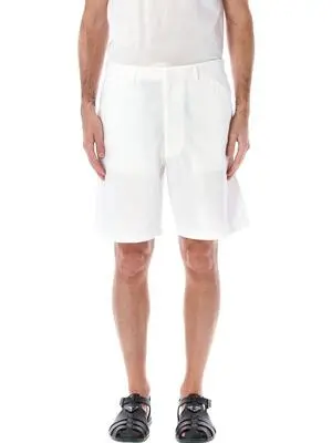 Prada Cotton Bermuda Shorts - White