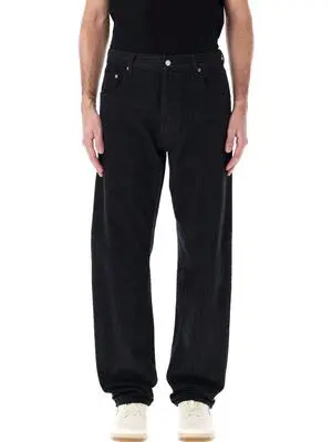 Prada Patterned Denim Pant - Black