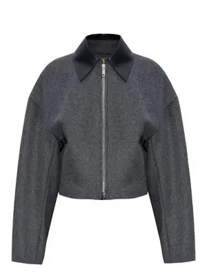 Sportmax Wool Zipped Jacket - Grey